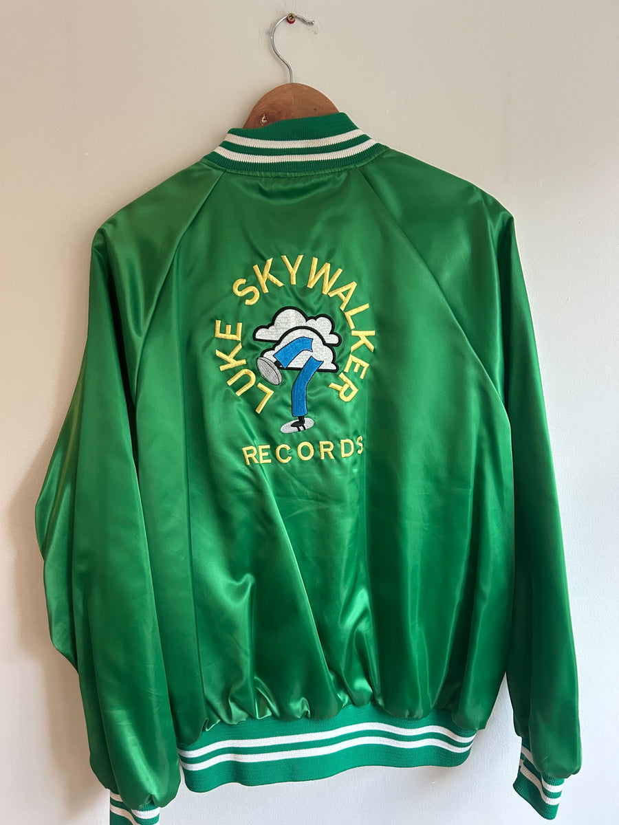 Luke Skywalker Records Green Vintage Varsity Jacket – The Bass Boutique
